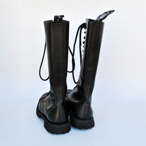 Black Getta Grip Punk Boots Lace up Cowboy Size Eu 37 Uk 4 Us 6 High ...