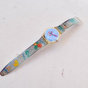Swatch Plastic Blue Lady Bug Wrist Hippie Unisex Round Waterproof ...