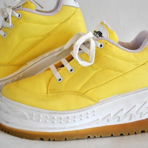 Yellow Platform Shoes Platform Sneakers Size Eu 38 Uk 5 Us 7 Platforms ...