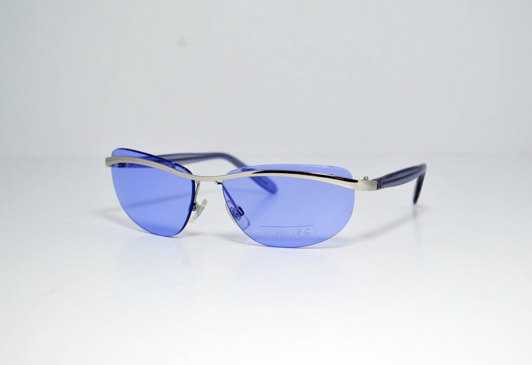 Vintage Purple Lens Sunglasses Retro Eye Wear Club Sun Glasses - Etsy