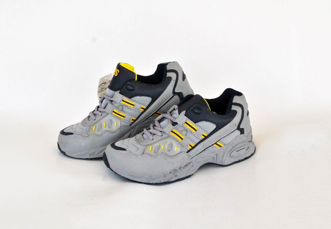 Gray 80s Hipster Trainers Casual Athletic Sport Vintage Retro Athletic ...