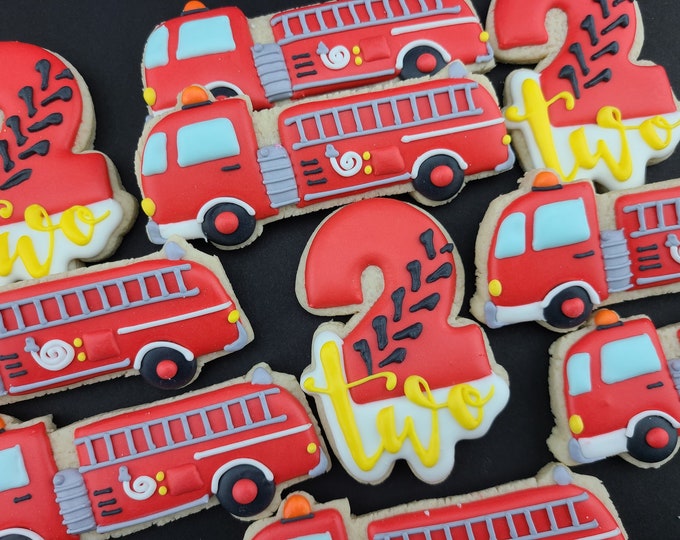 Firefighter Cookies - Etsy