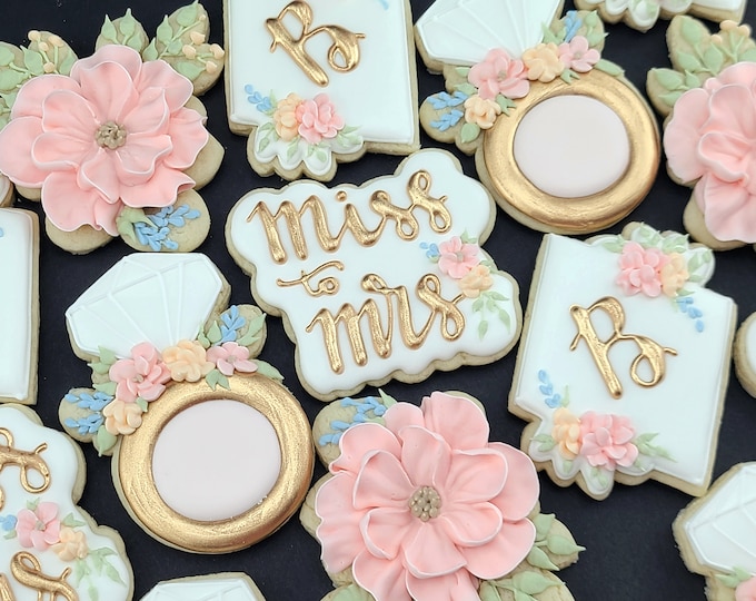 Miss to Mrs Bridal Shower Sugar Cookies 1 Dozen - Etsy