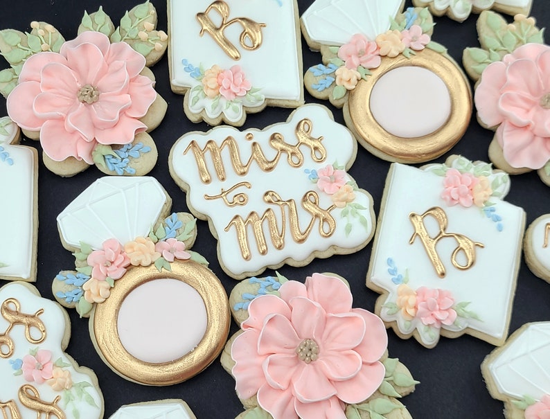 Miss to Mrs Bridal Shower Sugar Cookies (1 Dozen) - Etsy