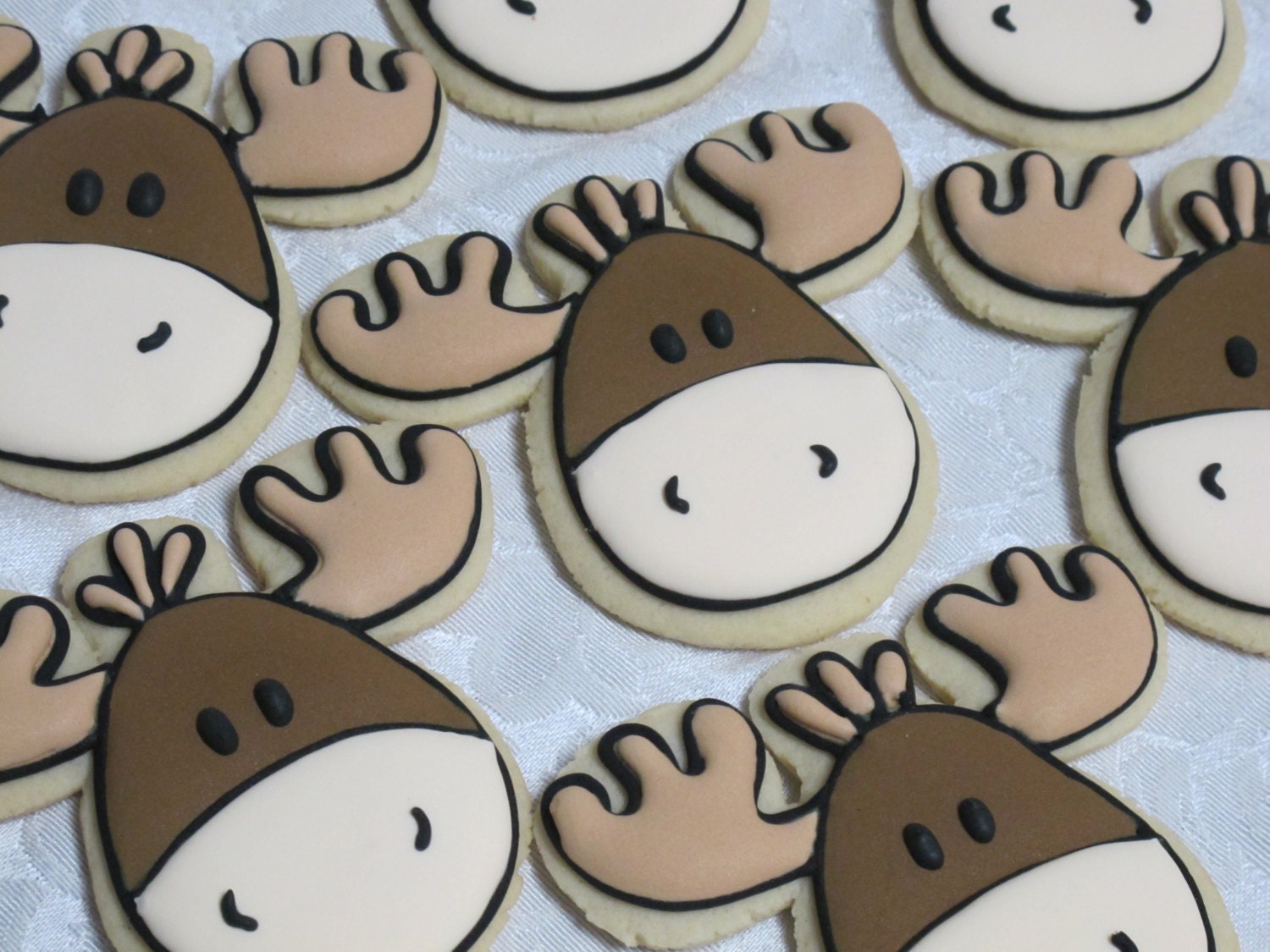 Moose Sugar Cookies: Woodland Animal Birthday Favors - Etsy