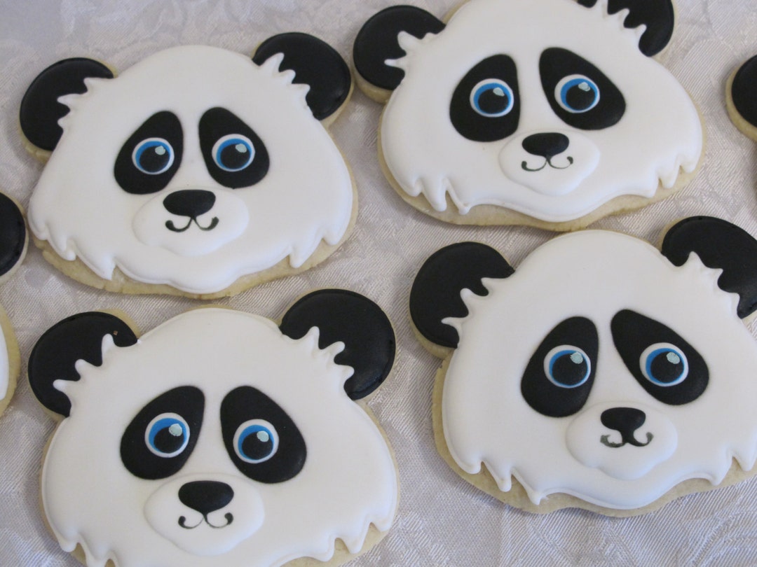 Panda Sugar Cookies: Birthday Party Favors, Animal Theme - 12 Count - Etsy