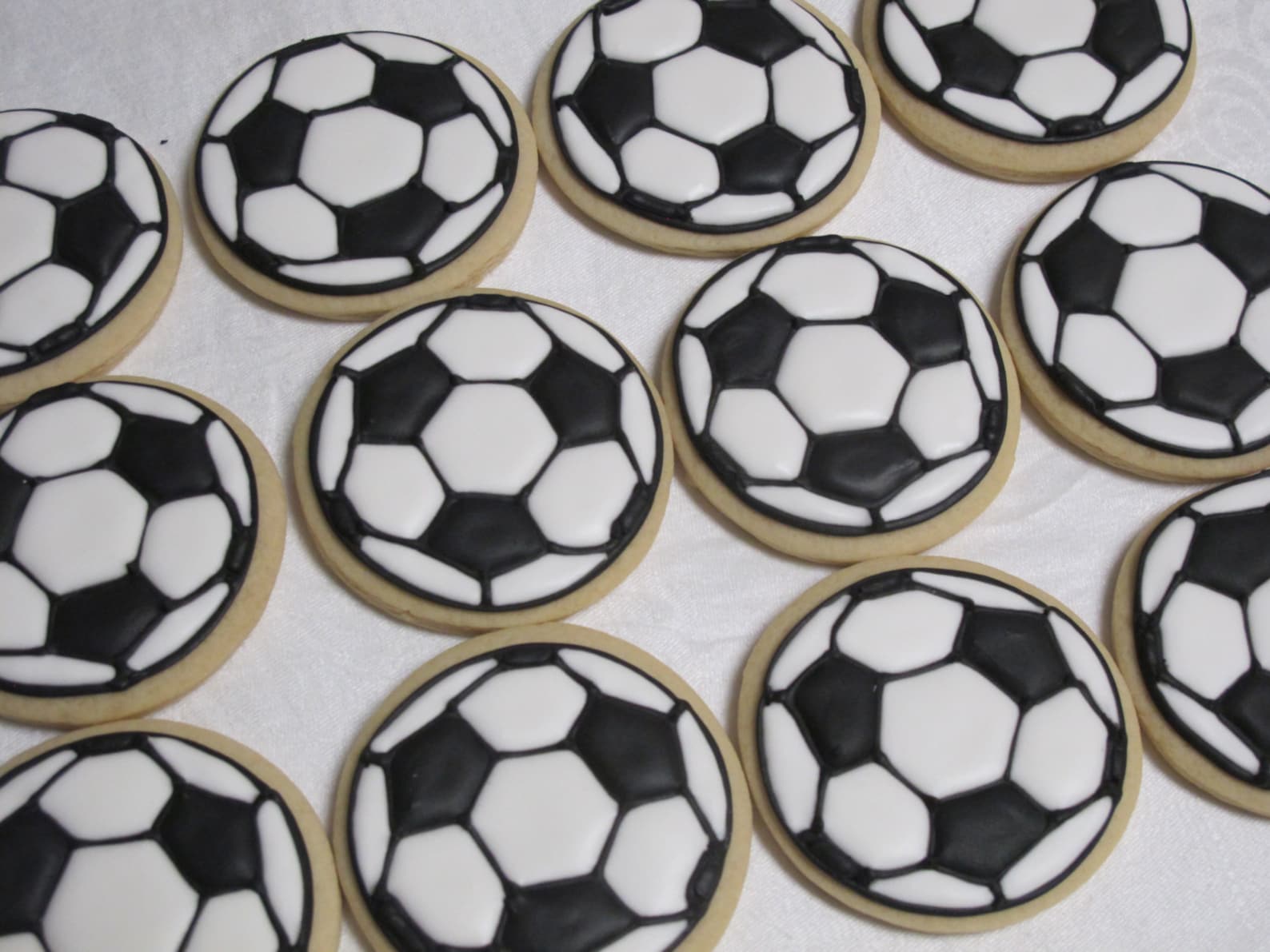 Soccer Ball Cookies - FIFA Sports Theme Decorated Sugar Cookie Party ...
