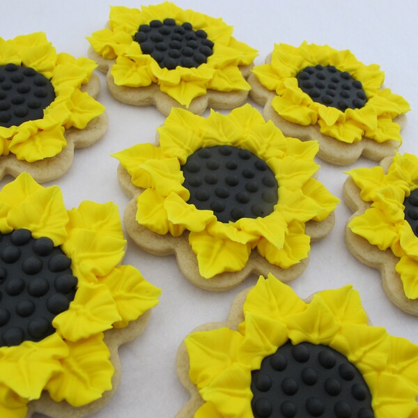 Sunflower Cookie - Etsy