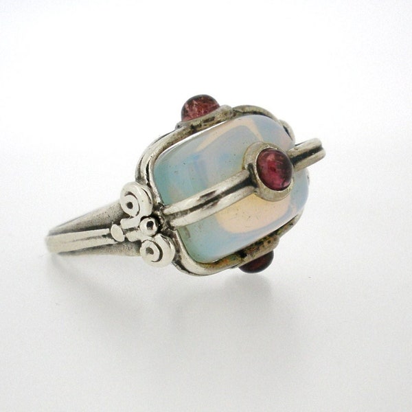 Rectangle Stone Ring - Etsy