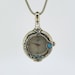 Women Vintage Silver Watch Necklace Chain, Unique Delicate Opal Pendant ...
