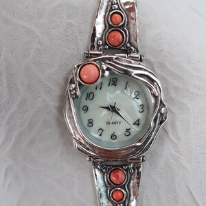 Handcrafted Sterling Silver Watch Bracelet: Citrine & Peridot, Custom ...