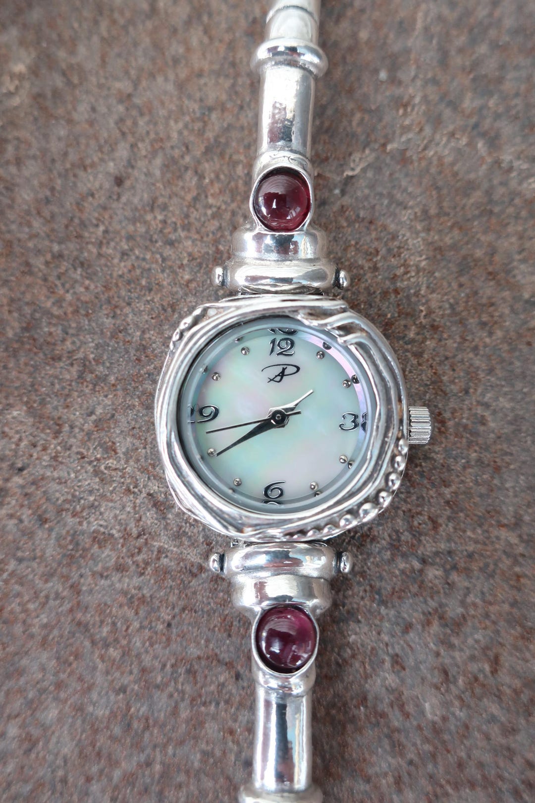 Gemstone Silver Modern Dainty Watch Bracelet for Her, Unique Watch Gift ...