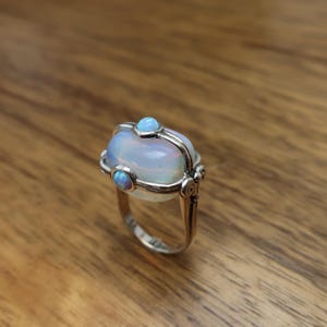 Unique Sterling Silver Solitaire Gemstone Ring, Large Stone Ring ...