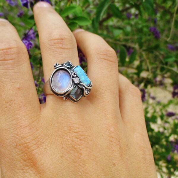 Artistic Silver Ring - Etsy