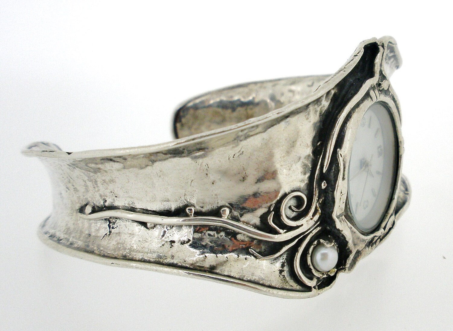 Silver Designer Fancy Watch for Women Unique Silver Cuff | Etsy