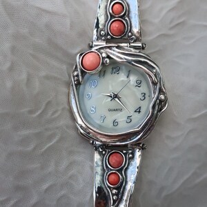 Handcrafted Sterling Silver Watch Bracelet: Citrine & Peridot, Custom ...