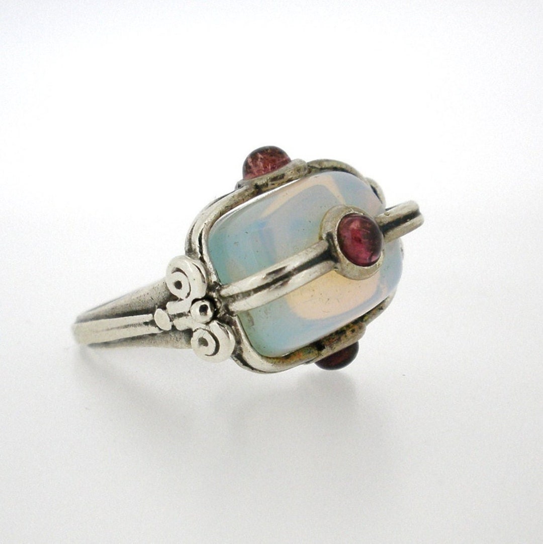 Gemstone Silver Ring - Etsy