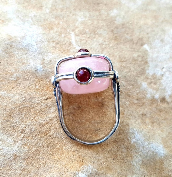 Unique Sterling Silver Solitaire Gemstone Ring Large Natural - Etsy