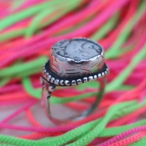 Handcrafted Silver Coin Ring for Women Statement Dainty Ring - Etsy