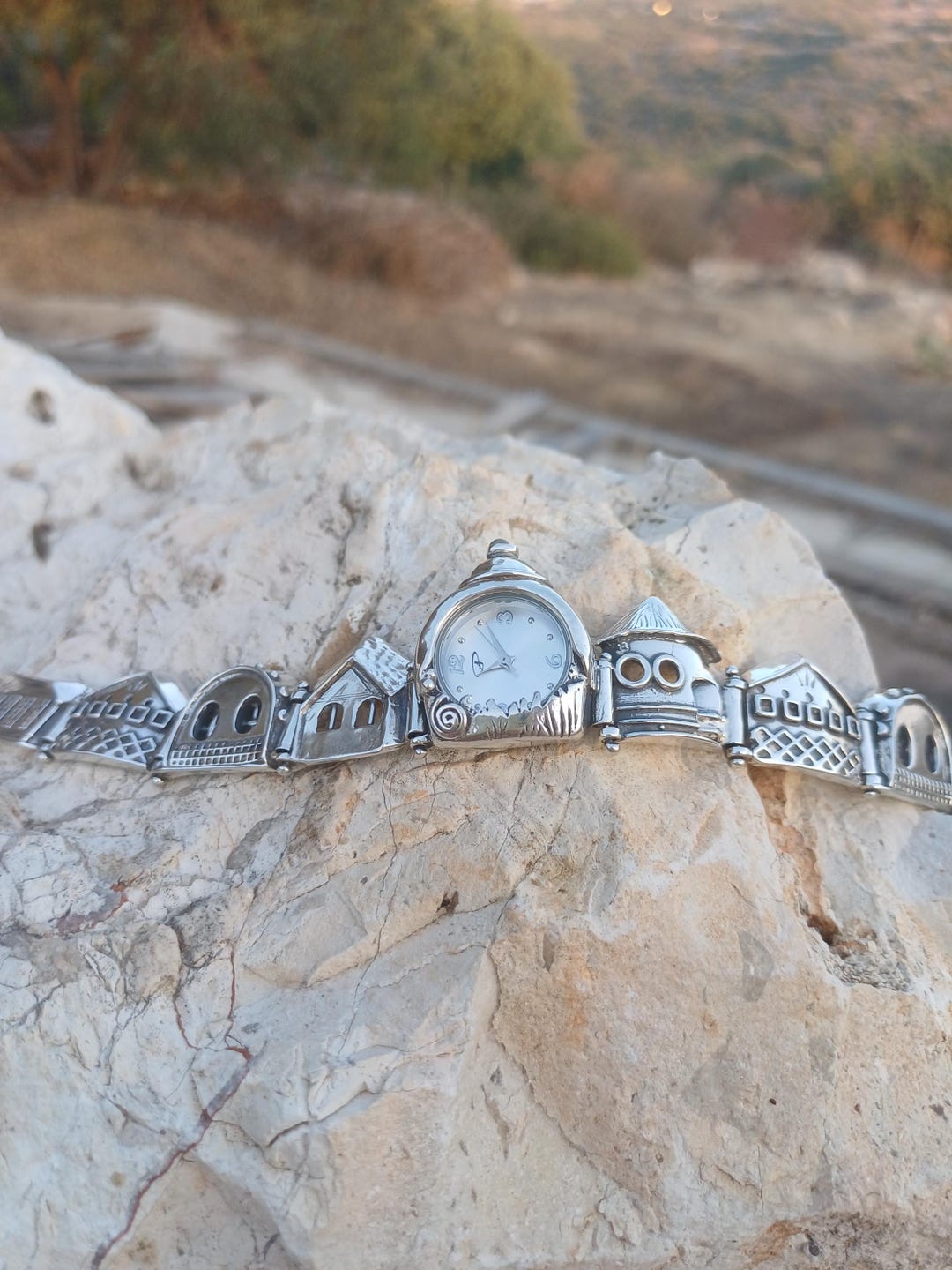 Silver Bohemian Artistic Watch Bracelet Unique Statement Links Watch - Etsy