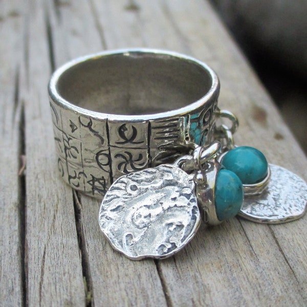 Dangle Charm Ring - Etsy