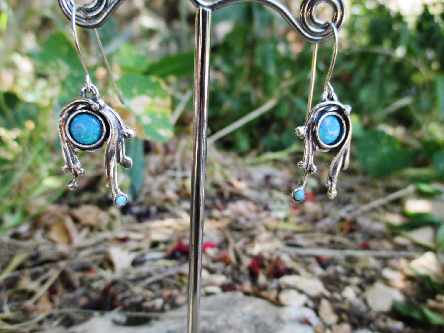 Sterling silver tiny delicate dangle wire earringEveryday | Etsy