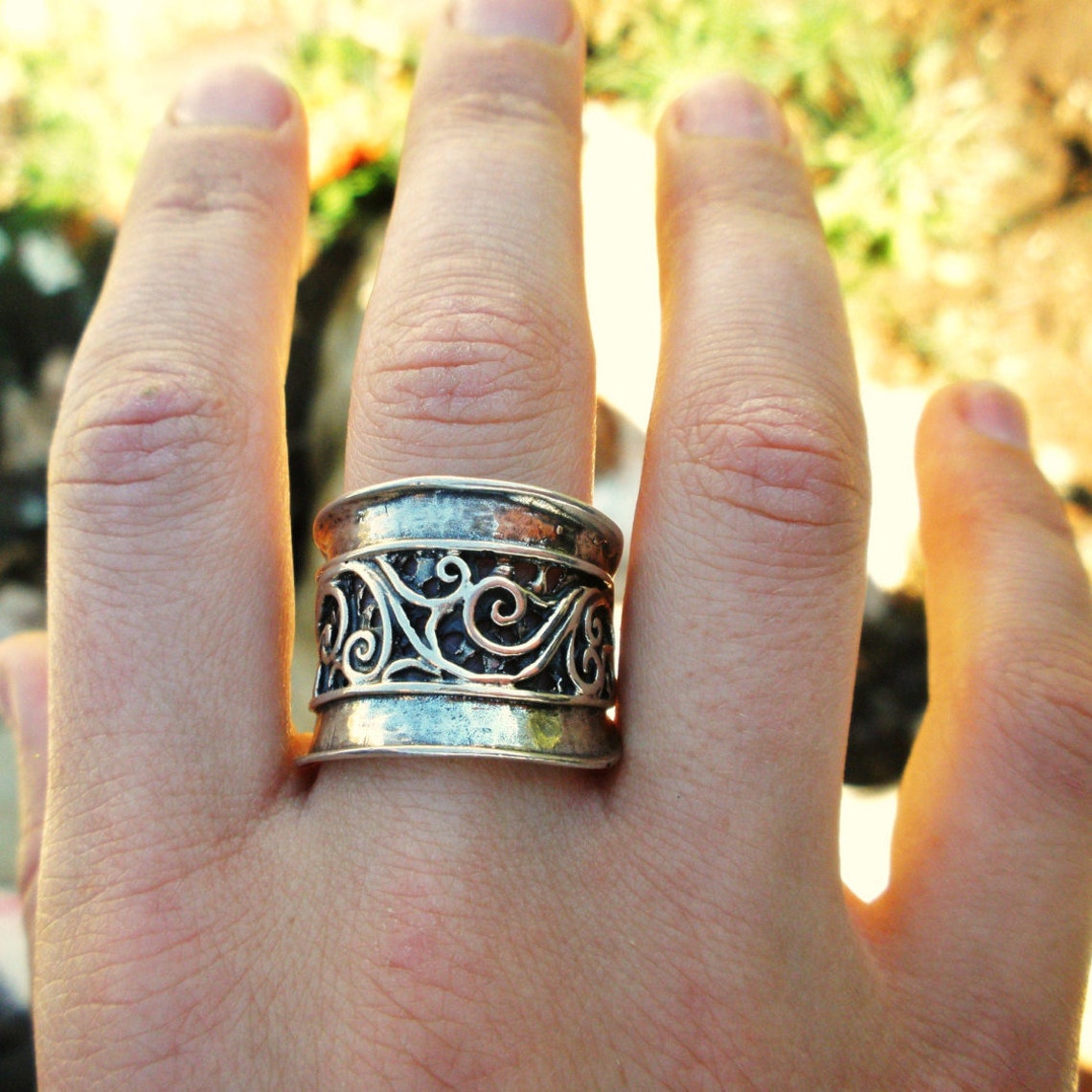 Handcrafted 925 Sterling Silver Ring Unique Design by Poran | Etsy