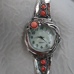 Sterling Silver Citrine & Peridot Watch Bracelet - Handmade Women's ...