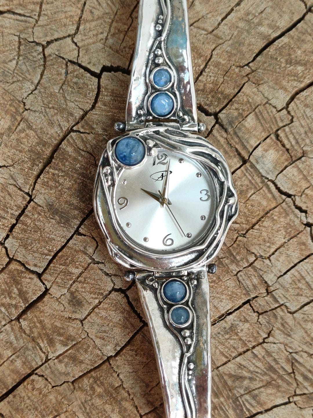 Handcrafted Sterling Silver Watch Bracelet: Citrine & Peridot, Custom ...