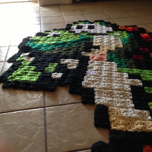 Large Yoshi Crochet 8-bit Blanket - Etsy UK