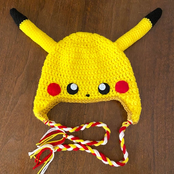 Pikachu Crochet Hat Pattern - Etsy