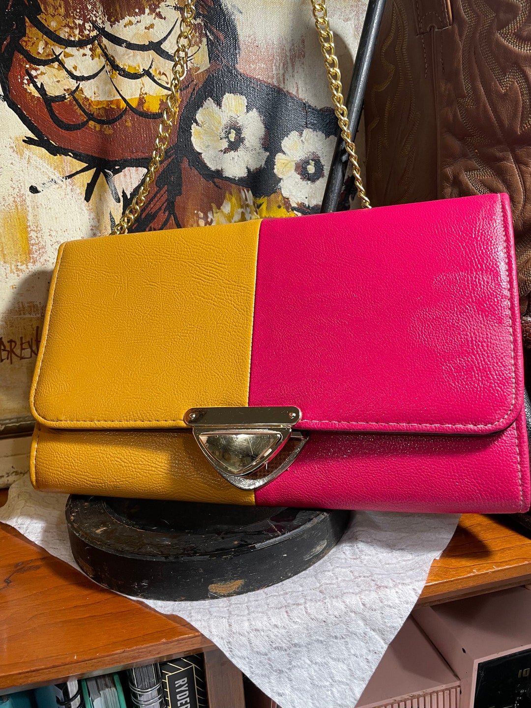 Vintage 1980’s Disco/rave Two-tone Clutch - Etsy
