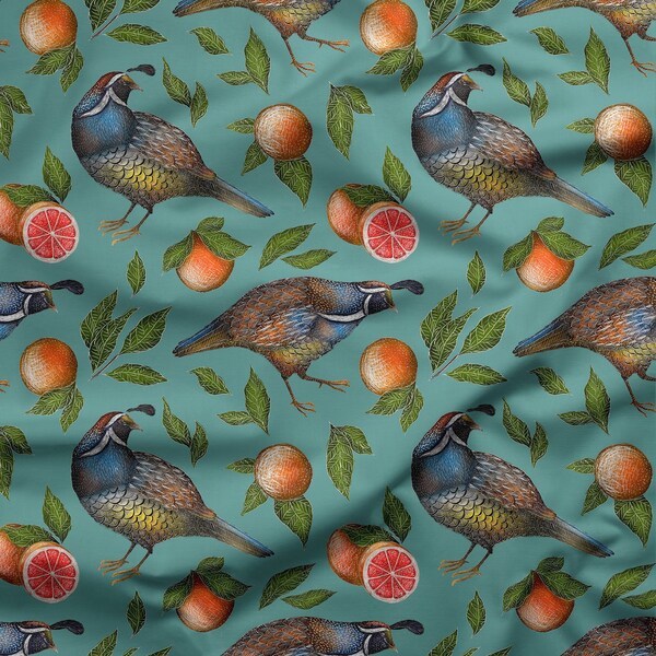 Quail Fabric - Etsy