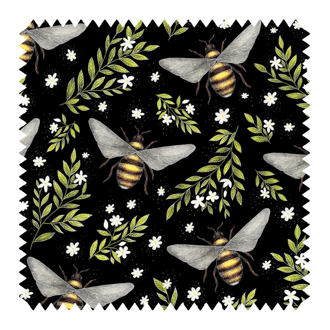 White-tailed Bumblebee Fabric - Etsy