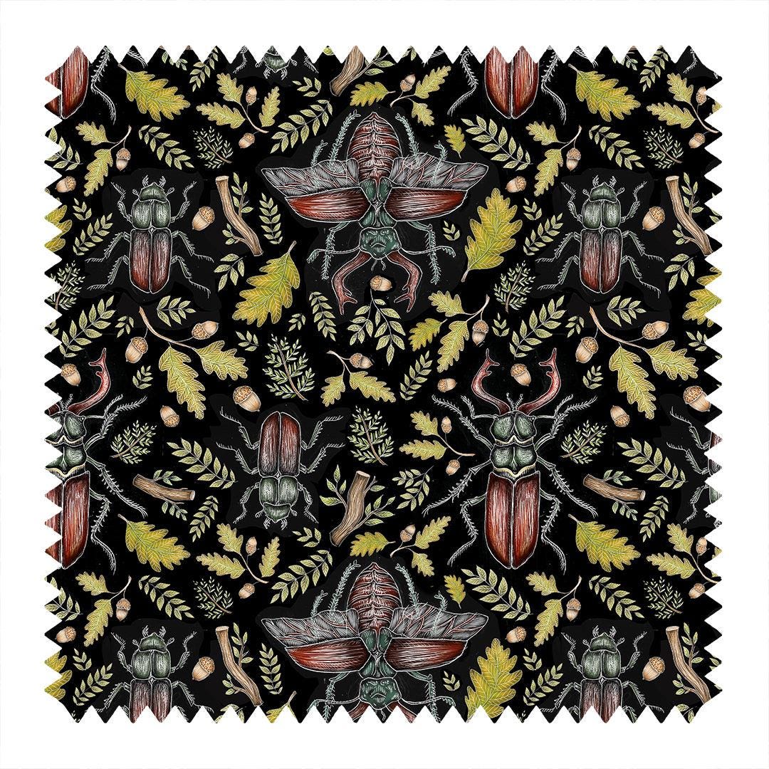 Stag Beetle Fabric - Etsy