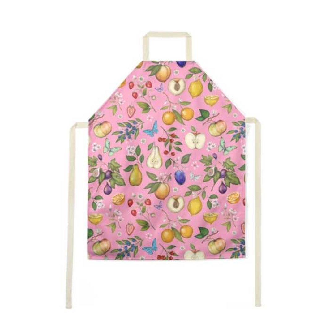 Fruits Pattern in Pink Luxury Soft Apron Handmade to Order - Etsy