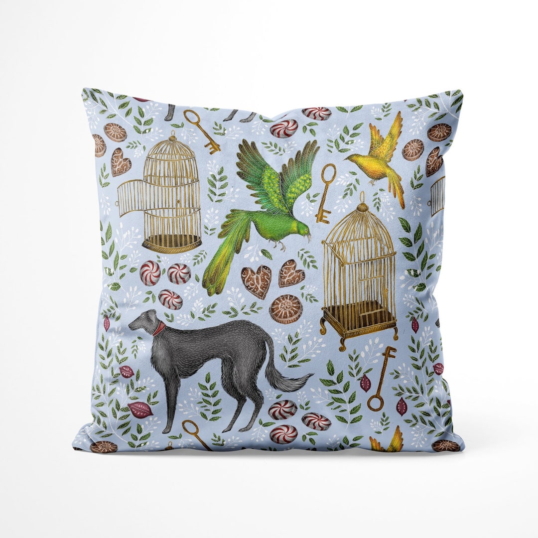 Amsterdam Pattern in Powder Blue Luxury Velvet Cushion - Etsy UK