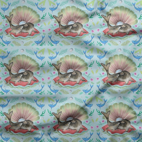 Seals in a Clam With Pearl Fabric - Etsy