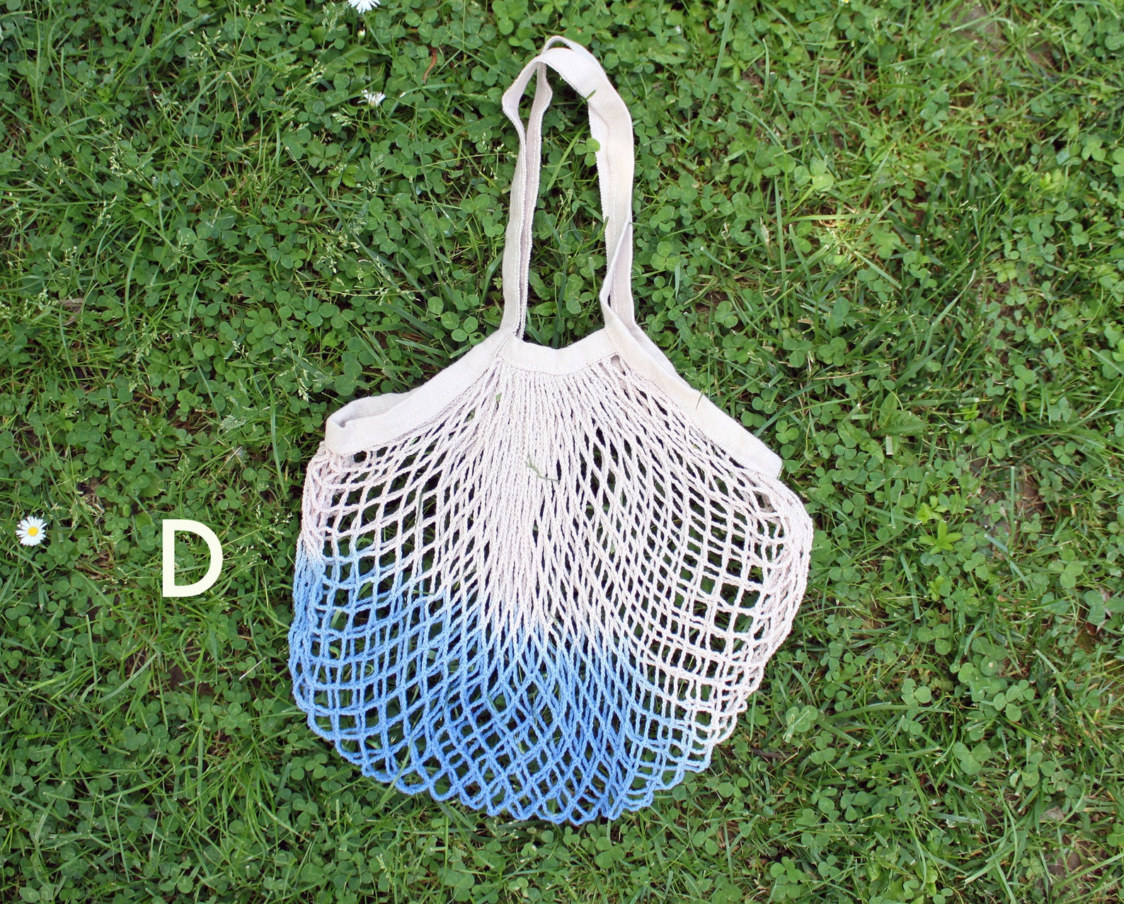 Blue Net Bag / Cotton Grocery Net Bag / Fishnet Bag / Mesh - Etsy