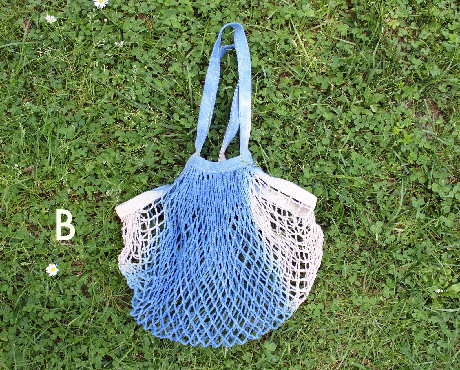 Blue Net Bag / Cotton Grocery Net Bag / Fishnet Bag / Mesh - Etsy