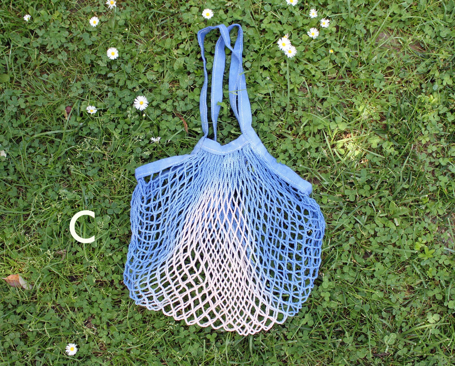 Blue Net Bag / Cotton Grocery Net Bag / Fishnet Bag / Mesh - Etsy