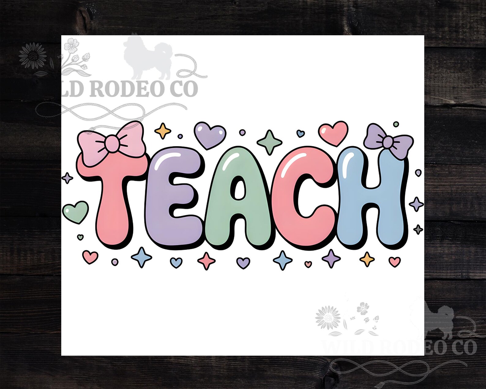 Pastel Teacher PNG: Kawaii Bubble Letter Design (digital Download) - Etsy