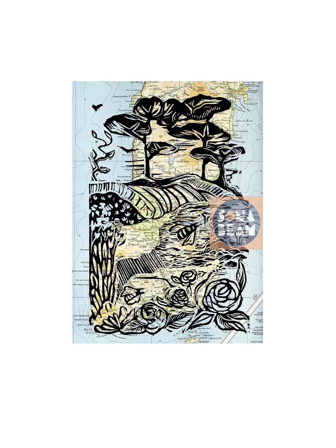 Scottish Art, Wee Toon Print, Kintyre Print, Scotland Print ...
