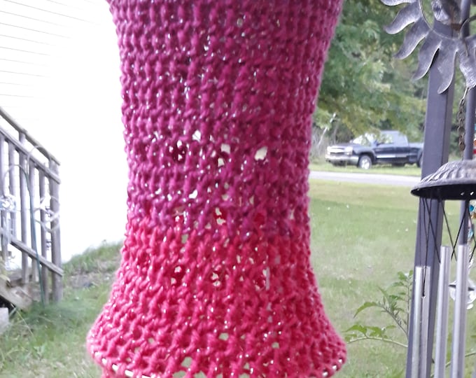 Boho Light Hippie Lantern Hanging Light Crocheted Ooak Purple to Pink ...