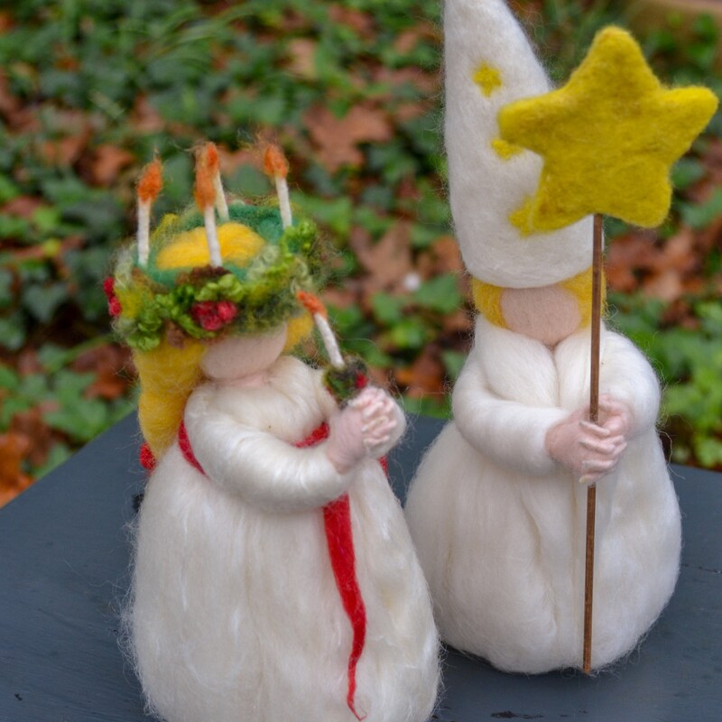 St Lucia Ornament Needle Felted - Etsy