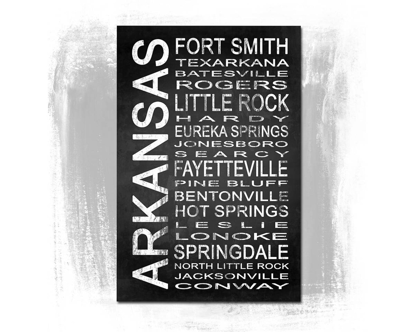 Arkansas State 1 Subway Sign Fine Art Print Modern Chalkboard ...