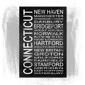 Connecticut State 1 Subway Sign Fine Art Print Modern Chalkboard ...