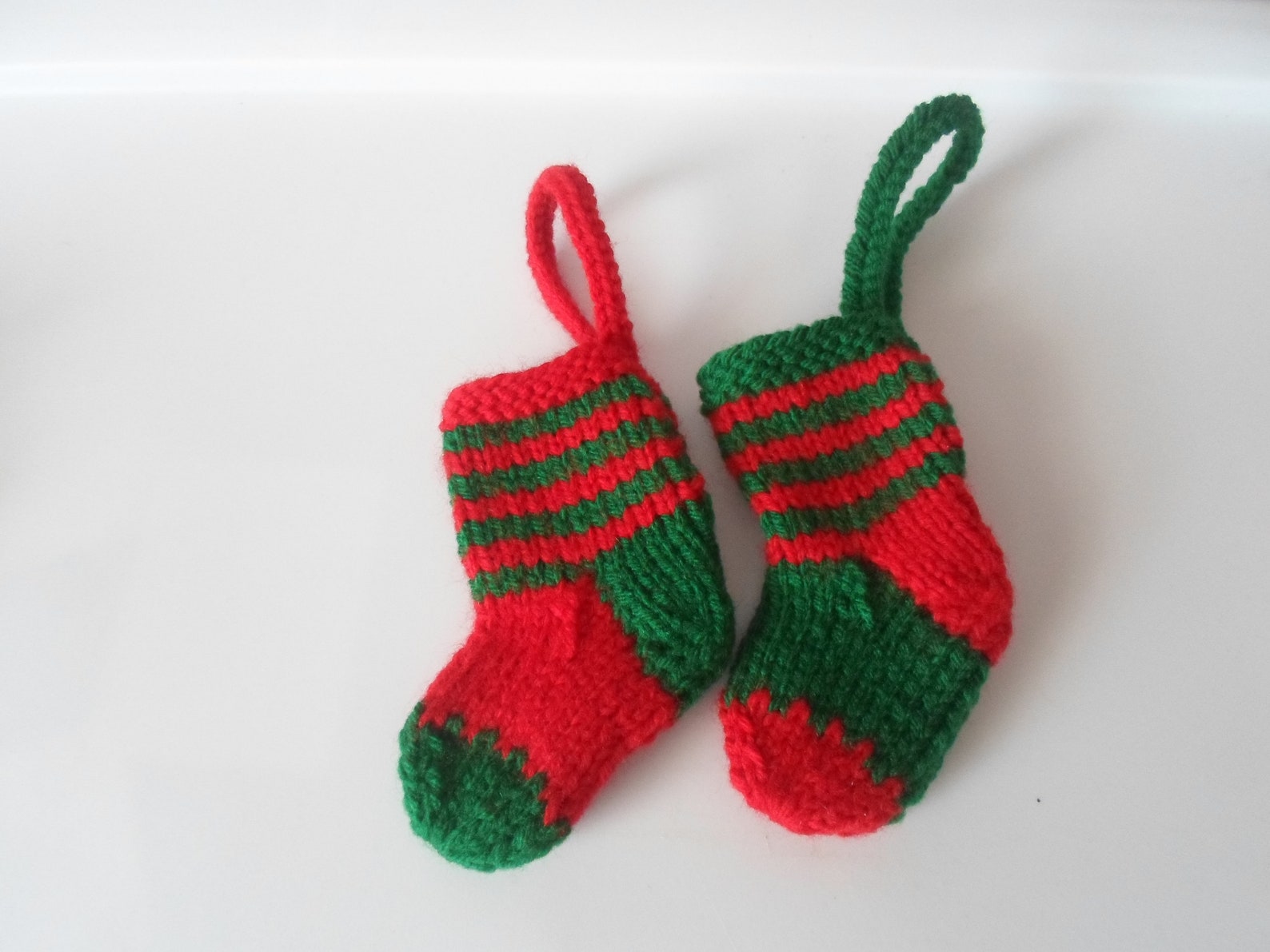 Tiny Sock Ornaments Set of Two - Etsy