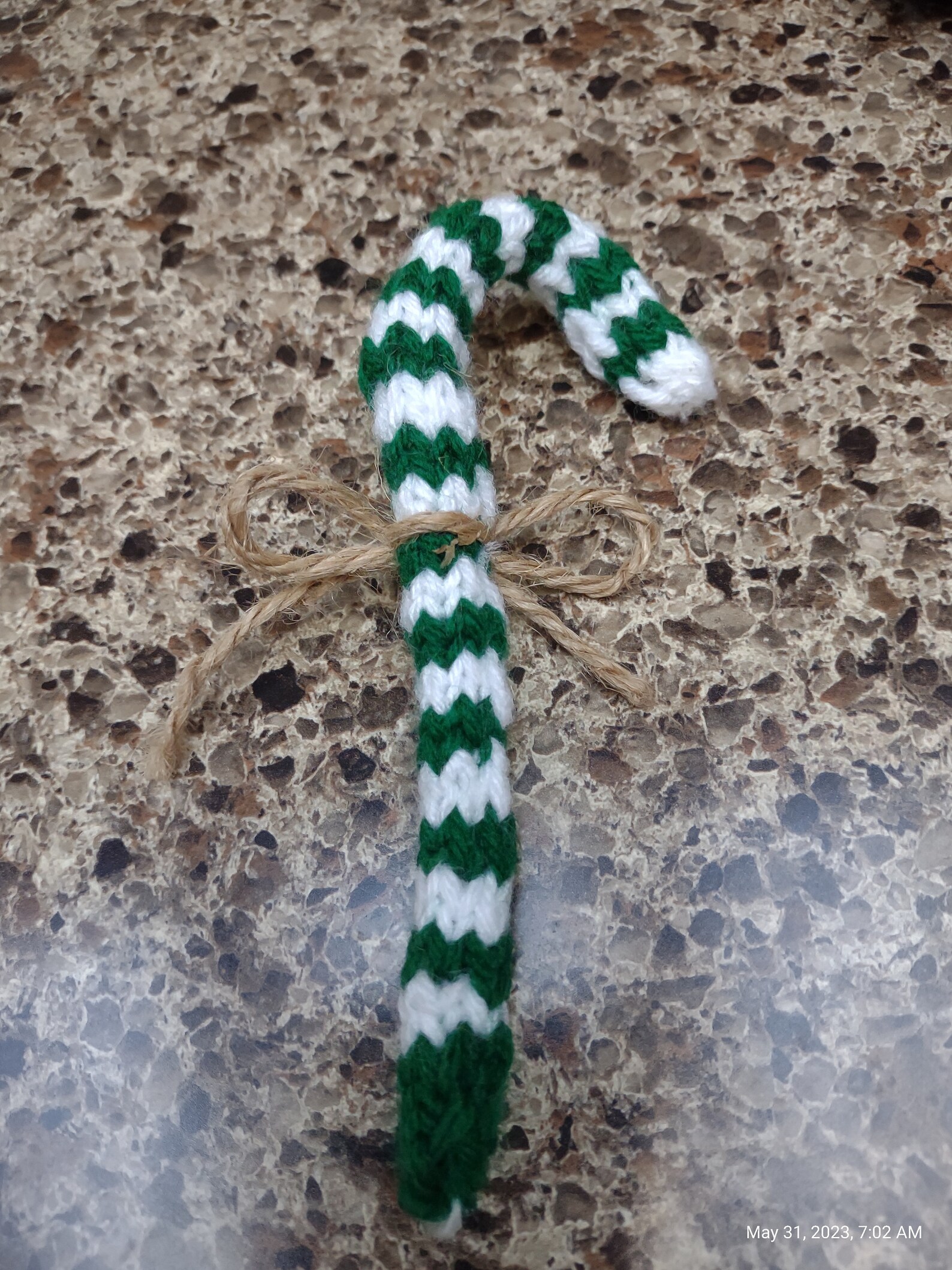 Hand Knit Candy Canes Set of 2 - Etsy