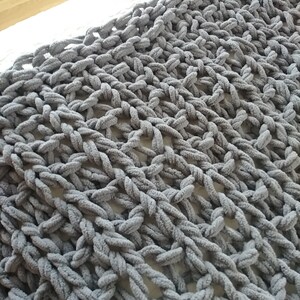 Hand Knit Extra Chunky Blanket Ready to Ship! - Etsy